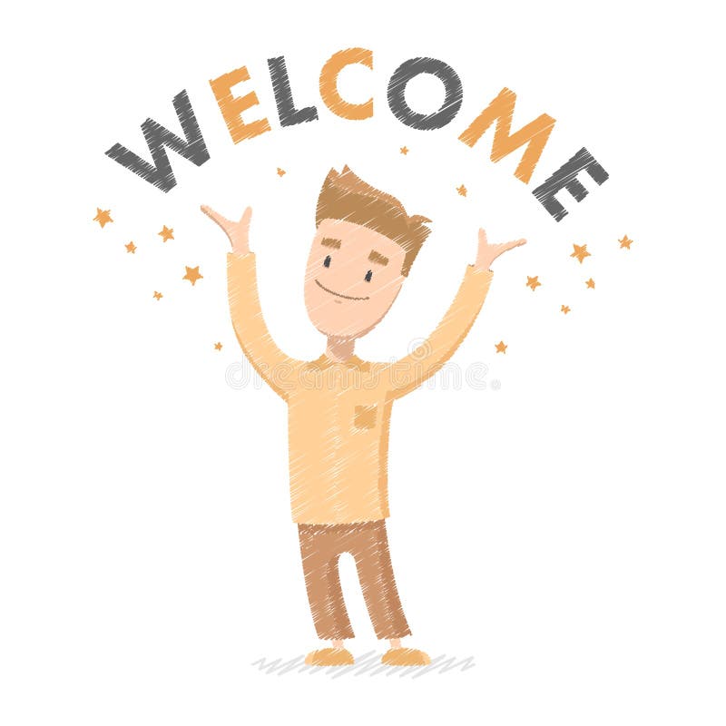 Vector Illustration of a Welcome for Web and Design Stock Illustration ...