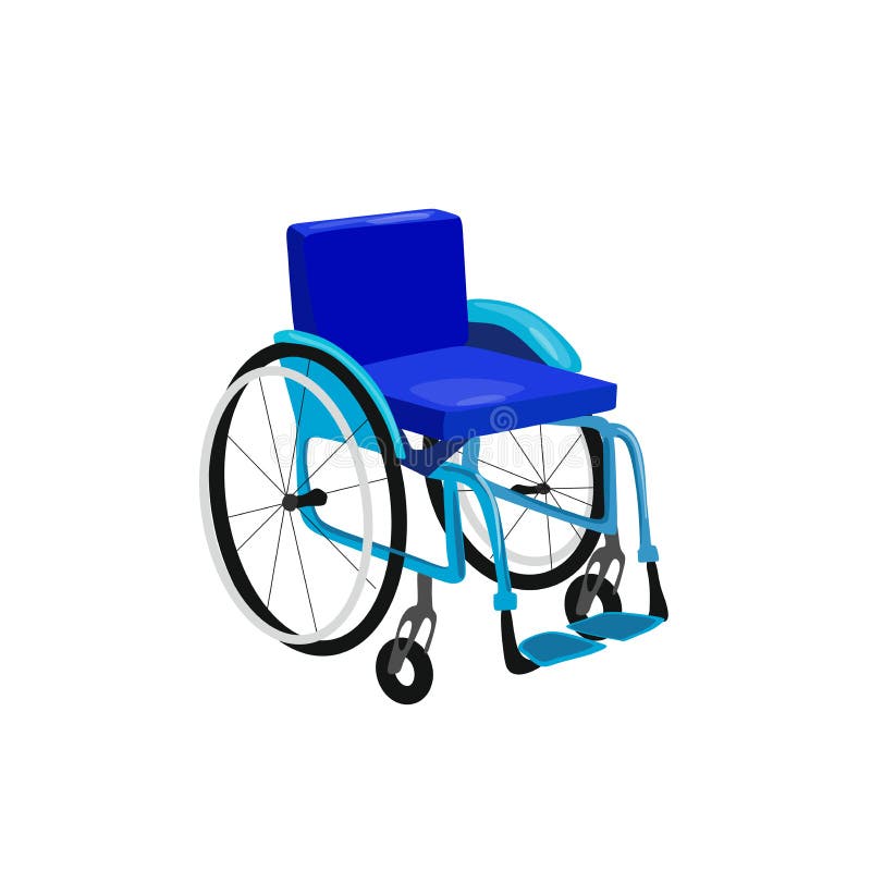 Vector Illustration of a Wheelchair in Cartoon Style Stock Vector ...