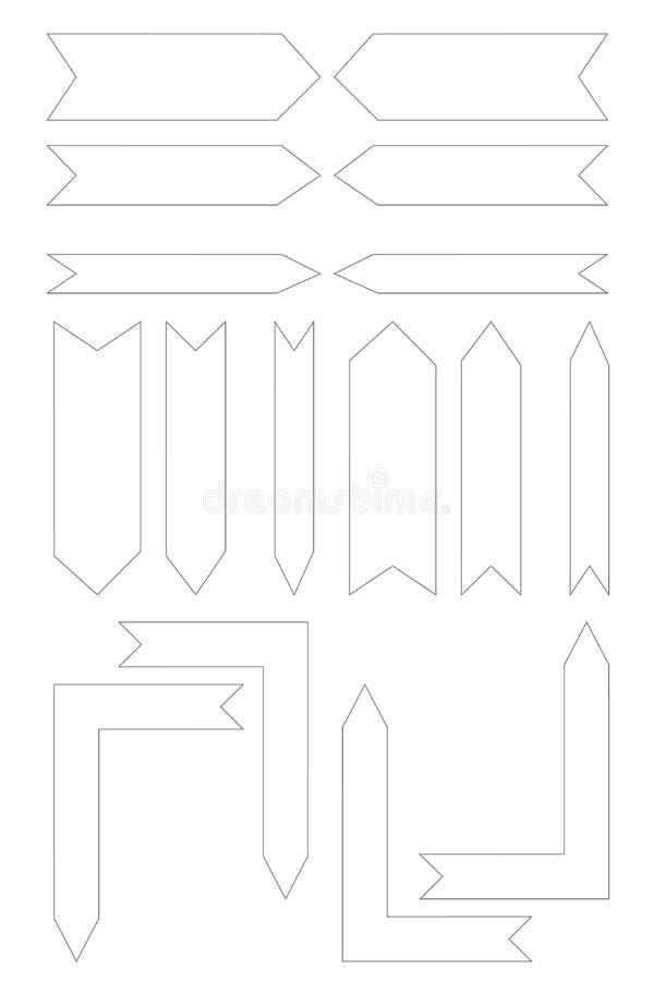 Vector Illustration of Empty Arrows To Write the Direction Stock Vector ...