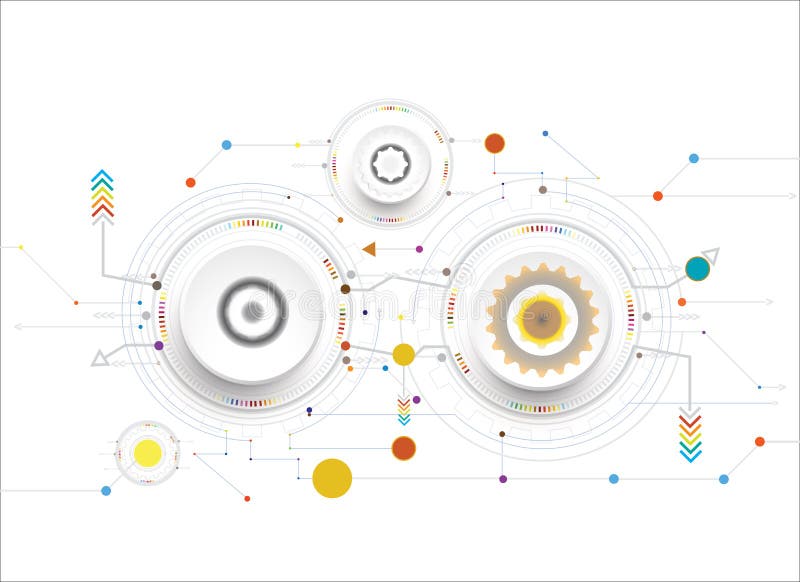 White Gear Circuit Board Stock Illustrations – 643 White Gear Circuit ...