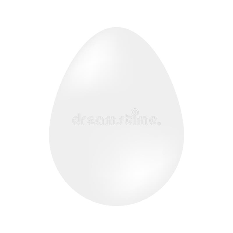 Vector Illustration of a White Egg Stock Vector - Illustration of diet ...