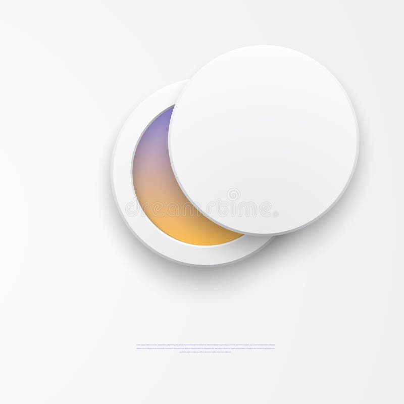 Vector Illustration of White Paper Round Notes. Stock Vector ...