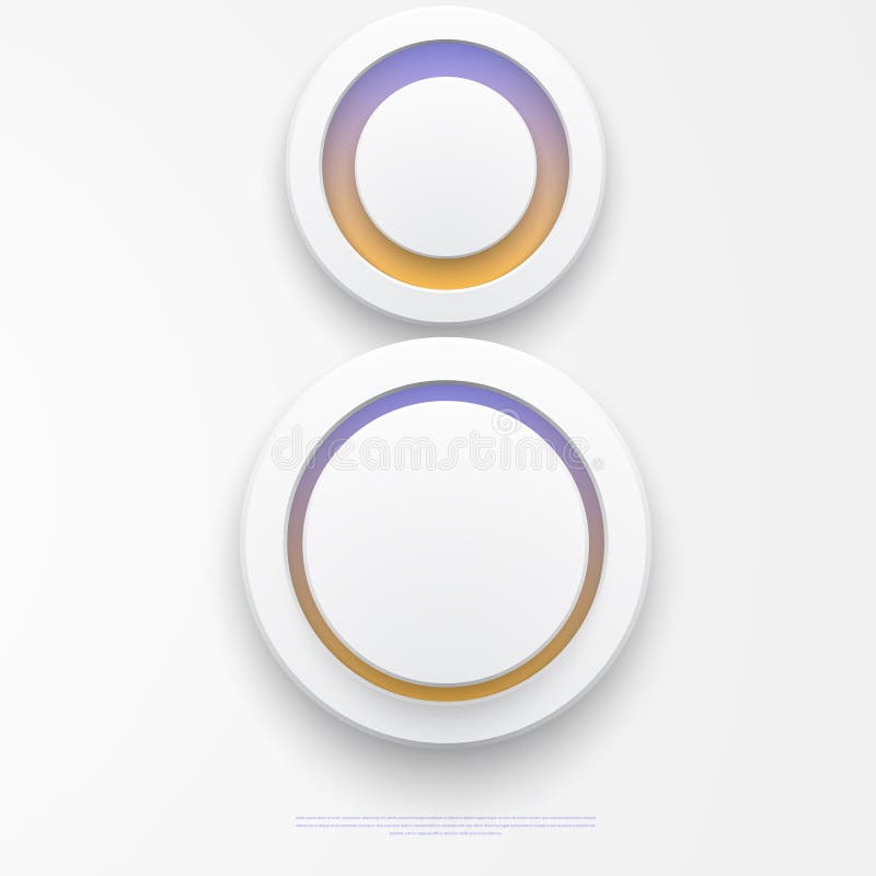 Vector Illustration of White Paper Round Notes. Stock Vector ...