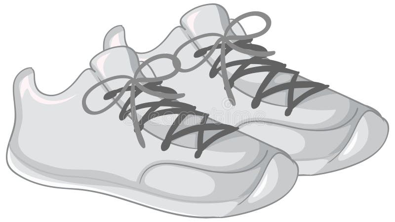 Vector Illustration of White Shoe Stock Vector - Illustration of ...