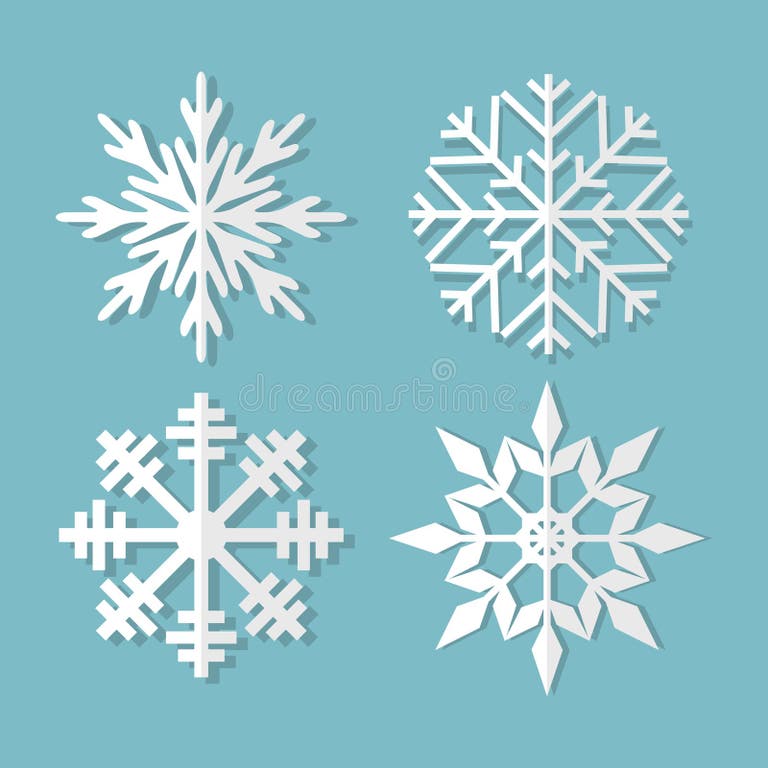 Vector Illustration of Snowflake in Flat Style Stock Vector ...