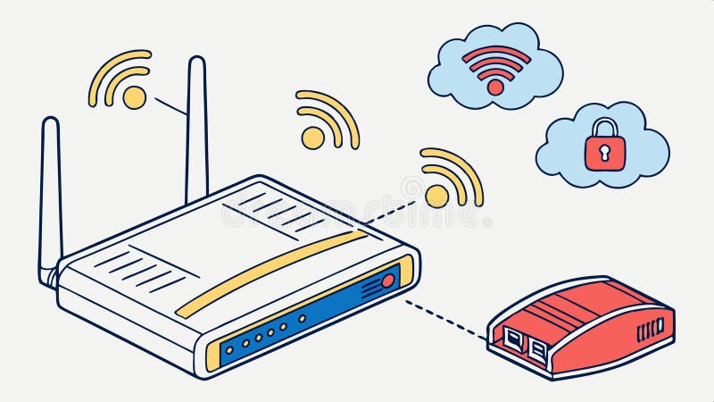 Wifi Router Network Diagram Stock Illustrations – 700 Wifi Router ...