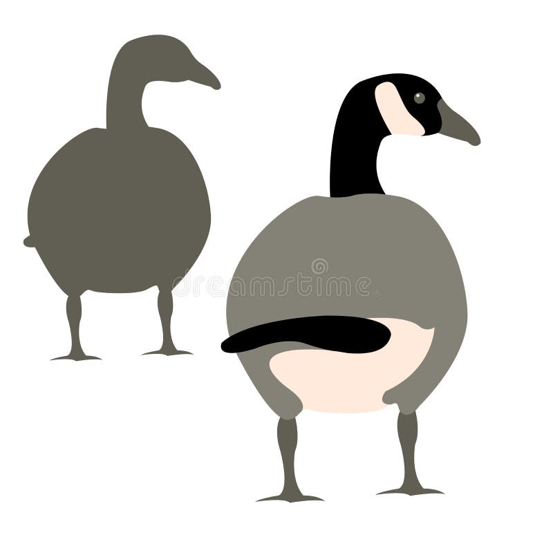Vector Illustration Wild Geese Flat Style Stock Vector - Illustration ...