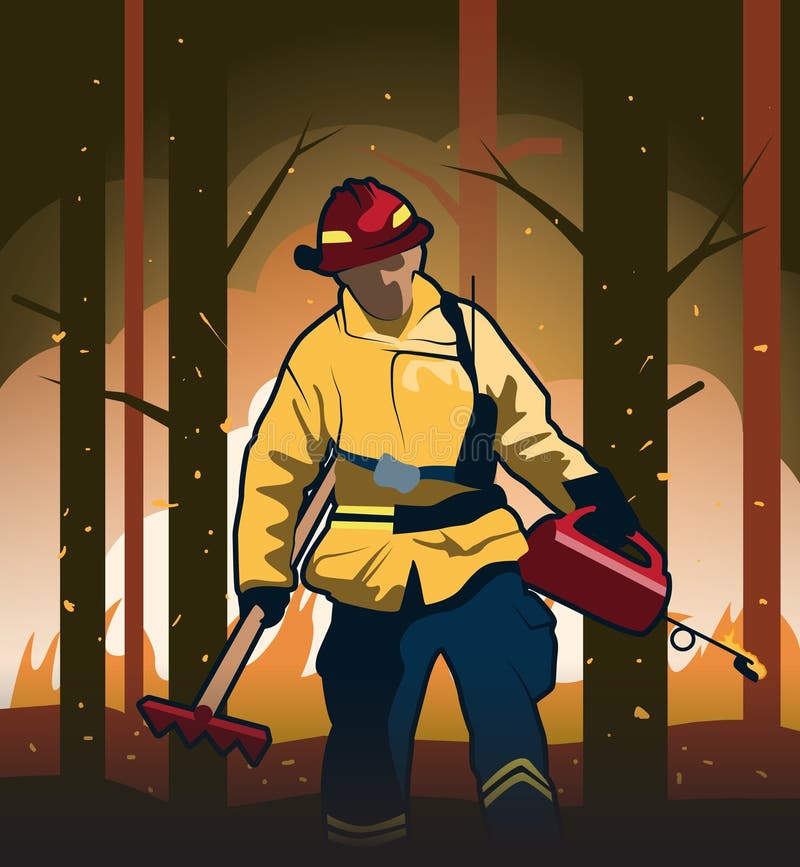 Wildland Firefighter Stock Illustrations – 316 Wildland Firefighter ...