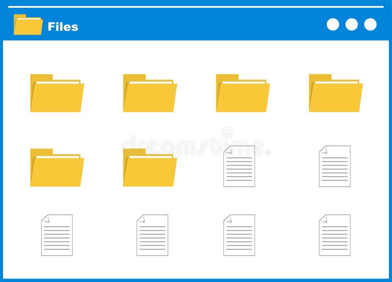 Folders and files. stock illustration. Illustration of analyzing - 35300965