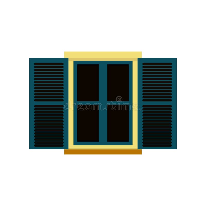Open Window Shutters Stock Illustrations – 598 Open Window Shutters ...