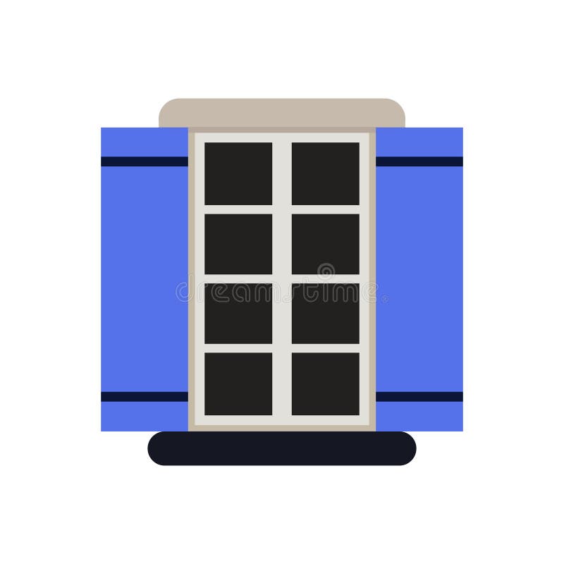 Open Window Shutters Stock Illustrations – 598 Open Window Shutters ...