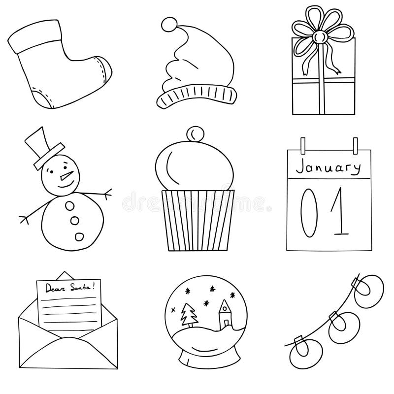 Winter Line Drawing Stock Illustrations – 62,227 Winter Line Drawing ...