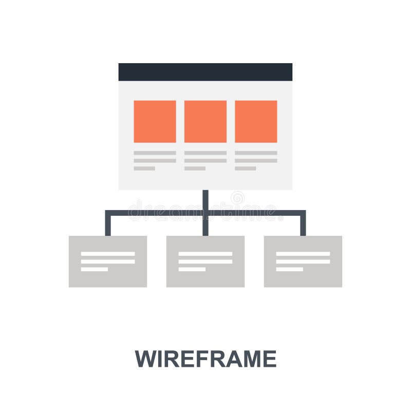 Wireframe icon concept stock vector. Illustration of scheme - 131334671
