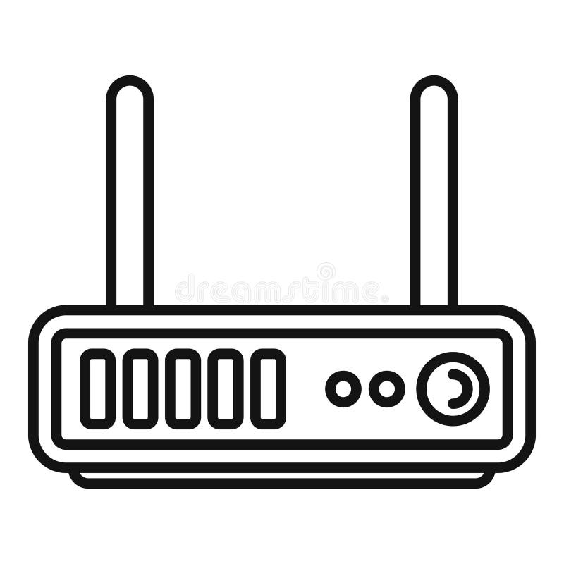 Vector Illustration of Wireless Router Icon Stock Illustration ...