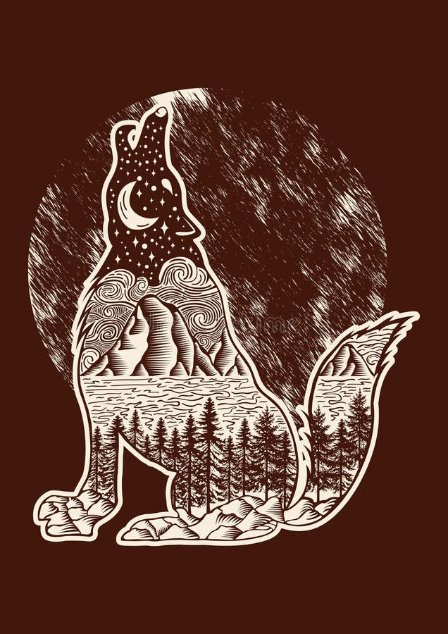 Wolf Shaped Hand Silhouette Vector Stock Vector - Illustration of ...