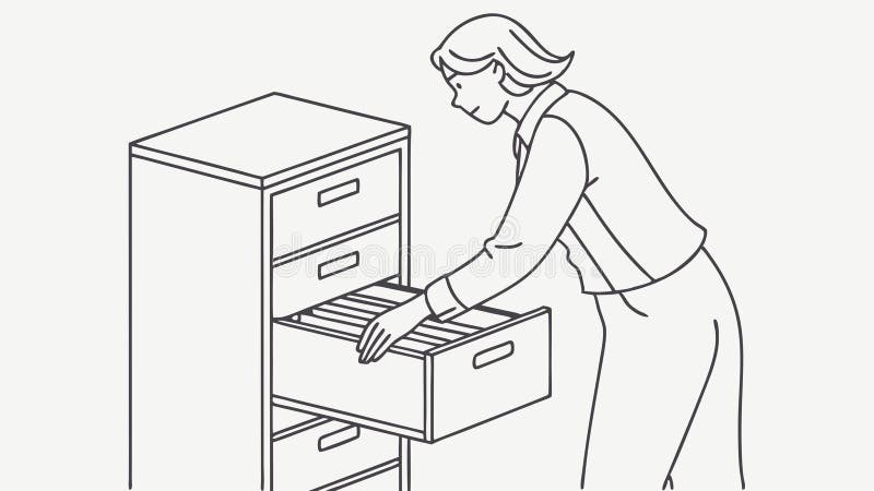 Woman Organizing Files, Office Work, Data Management, Productivity ...