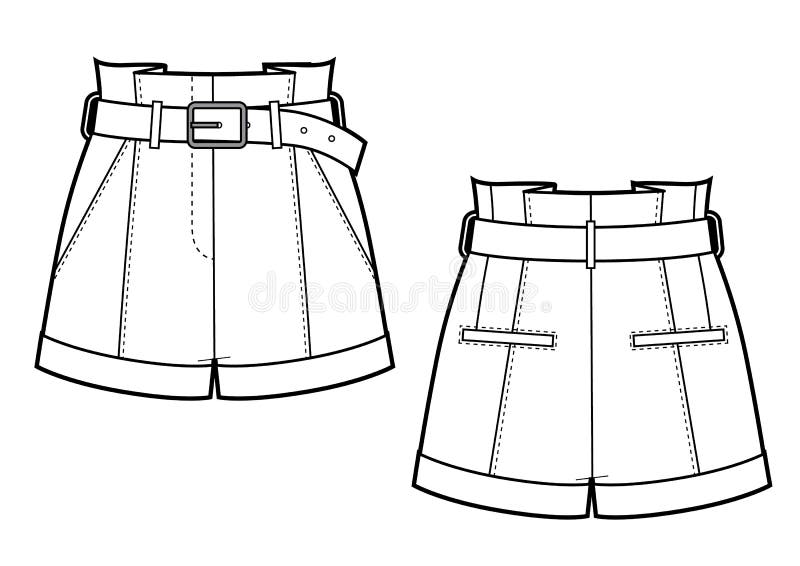 Female Fashion Drawing Front Back Stock Illustrations – 14,268 Female ...