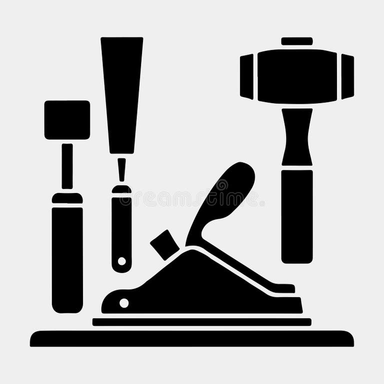 Vector Illustration of Woodworking Tools Stock Vector - Illustration of ...