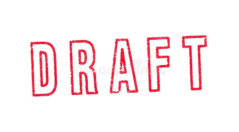 Draft red ink stamp stock vector. Illustration of stamp - 238257660
