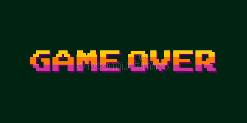 Game Over Pixel Word Stock Illustrations – 241 Game Over Pixel Word ...