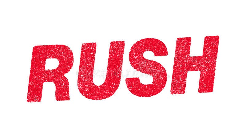 Rush ink red stamp stock vector. Illustration of rubber - 244816536