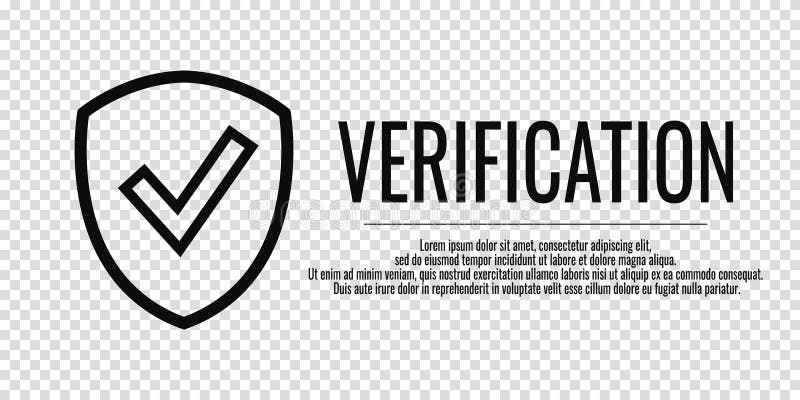 Vector Illustration with Word Verification on a Transparent Background ...