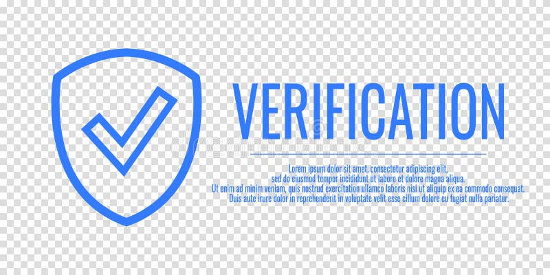 Vector Illustration with Word Verification on a Transparent Background ...