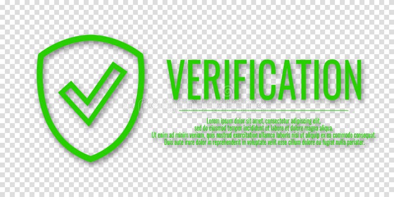 Vector Illustration with Word Verification on a Transparent Background ...