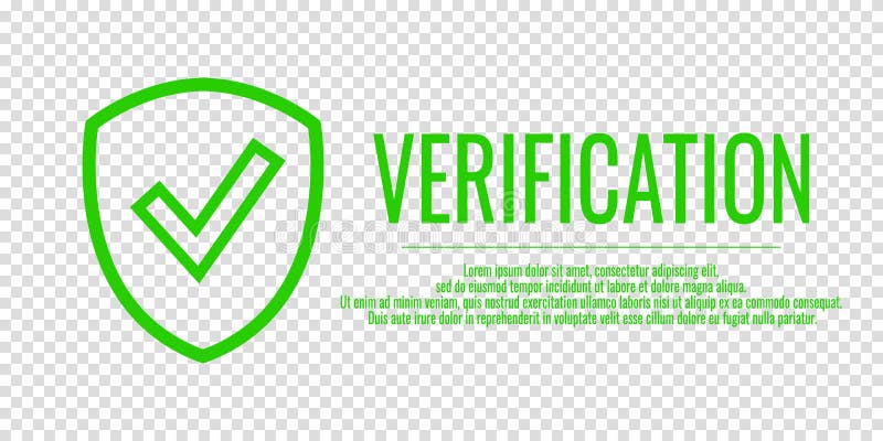 Vector Illustration with Word Verification on a Transparent Background ...