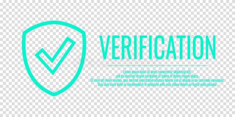 Vector Illustration with Word Verification on a Transparent Background ...