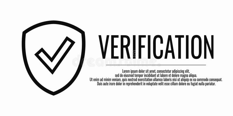 Vector Illustration with Word Verification on a White Background ...