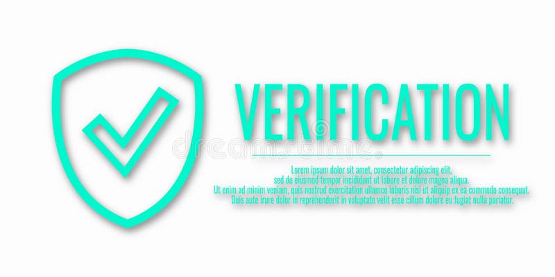 Vector Illustration with Word Verification on a White Background ...