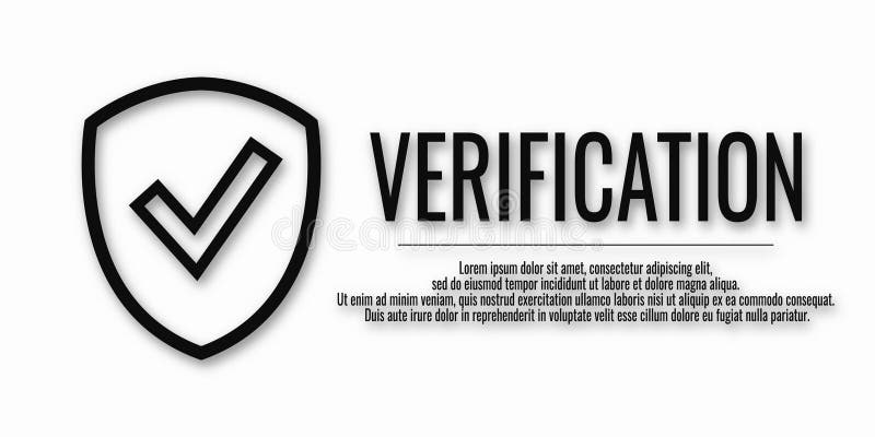 Vector Illustration with Word Verification on a White Background ...