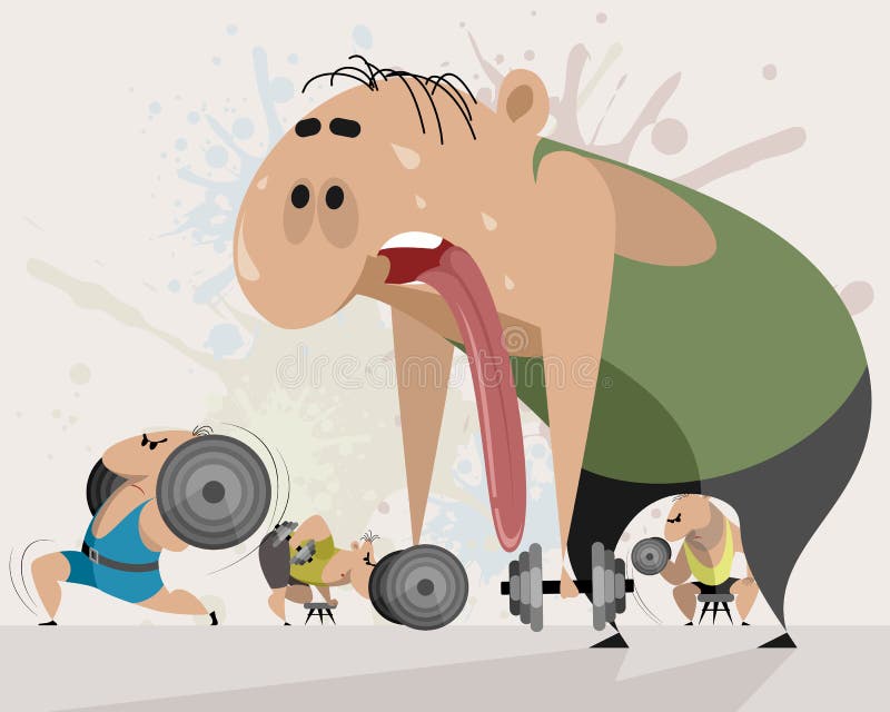 Sweating Cartoon Workout Stock Illustrations – 97 Sweating Cartoon ...