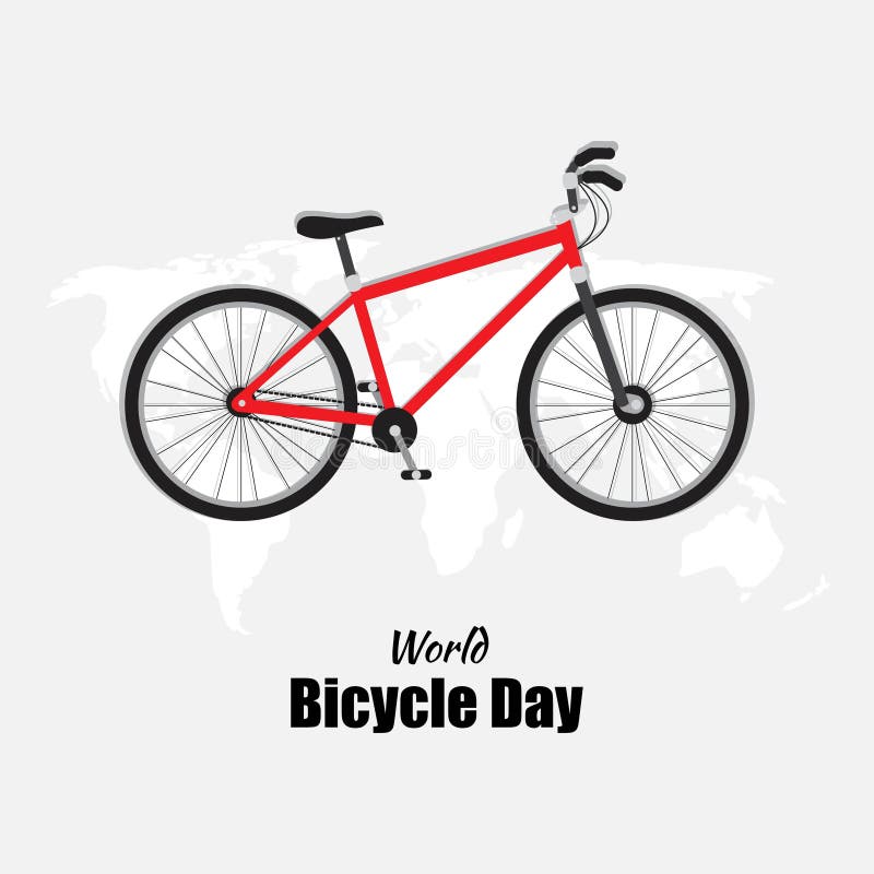 Vector Illustration for World Bicycle Day. Stock Vector - Illustration ...