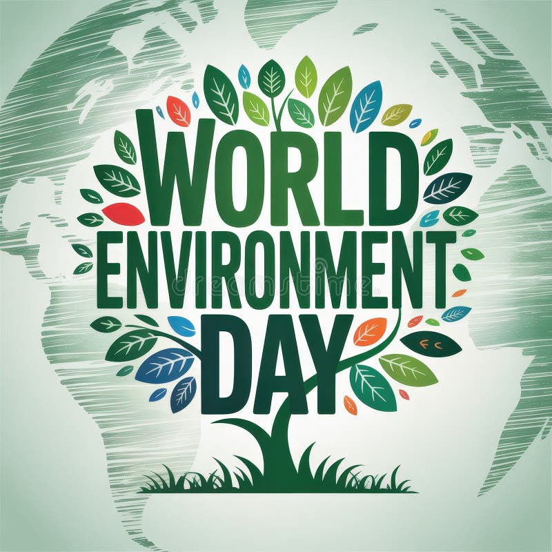 World Environment Day Tree and Globe Illustration Stock Illustration ...