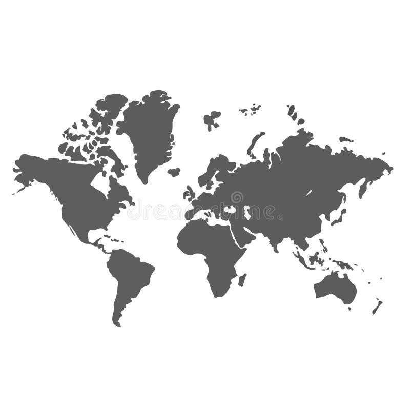 Vector Illustration World Map Stock Vector - Illustration of blank ...
