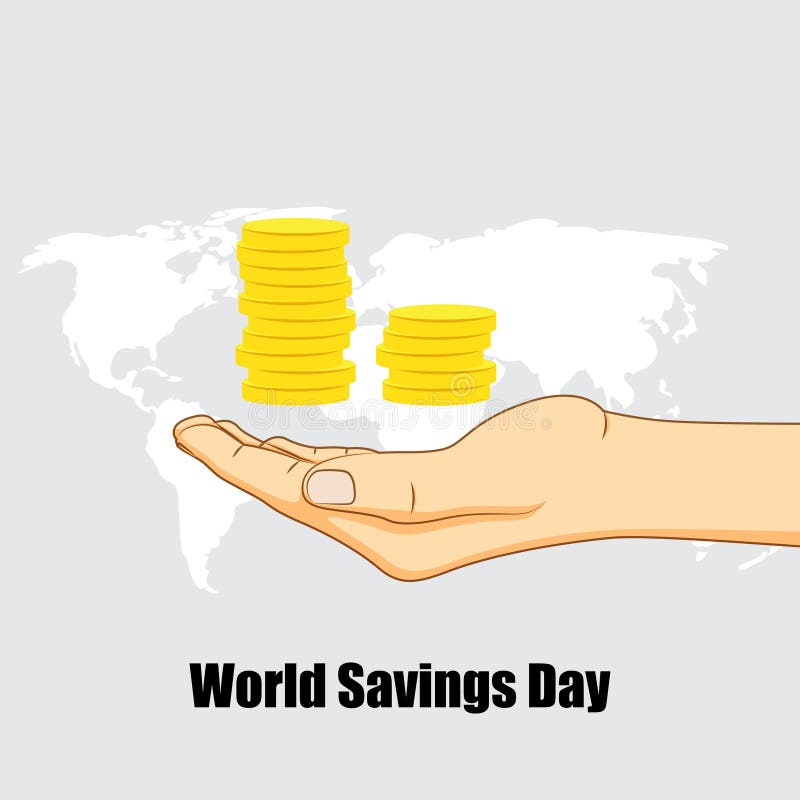 Vector Illustration for World Savings Day Stock Vector - Illustration ...