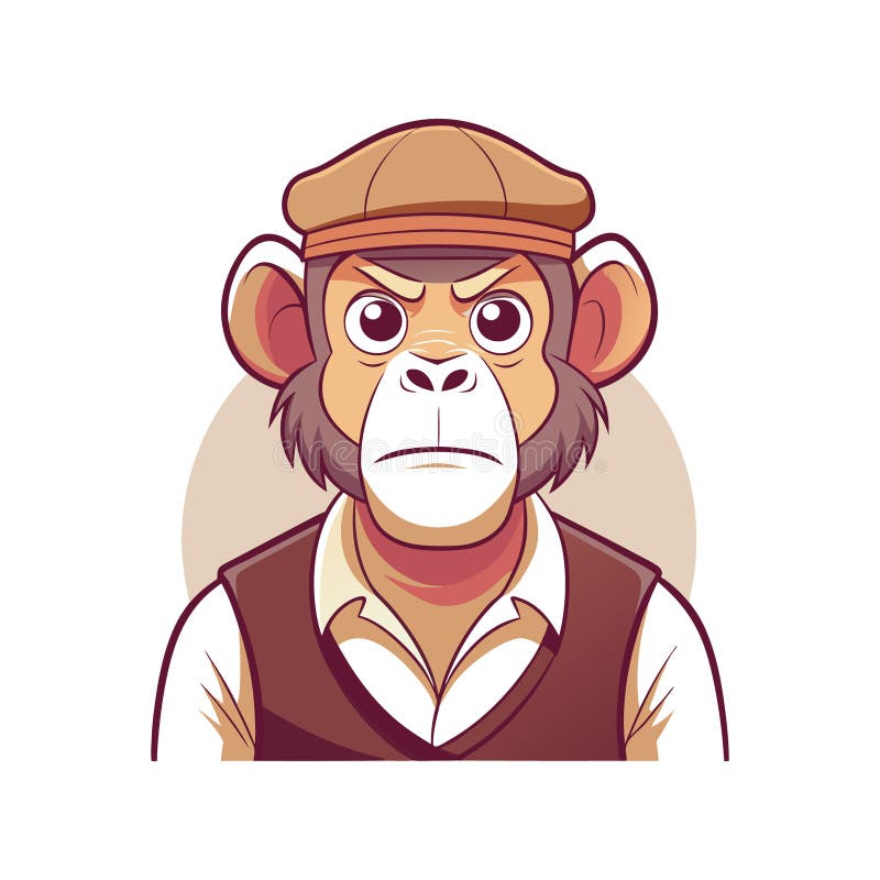 Worn Out Monkey Creating Music Stock Vector - Illustration of ...