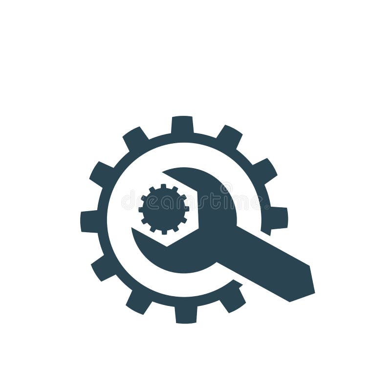 Vector Illustration, Wrench and Gear Icon. Stock Vector - Illustration ...