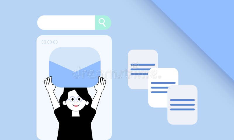 Vector Illustration of Written Content Creator for Web, Network and ...