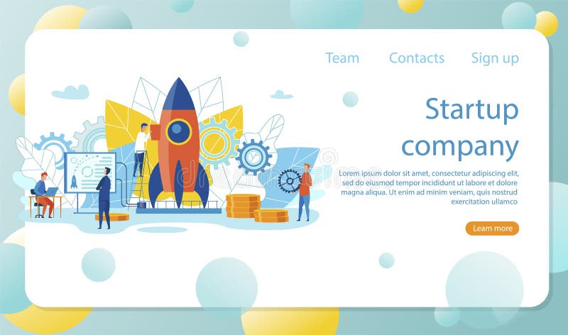Vector Illustration is Written Startup Company. Stock Vector ...