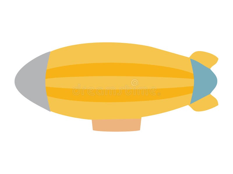 Dirigible Blimp Illustration Stock Vector - Illustration of graphic ...