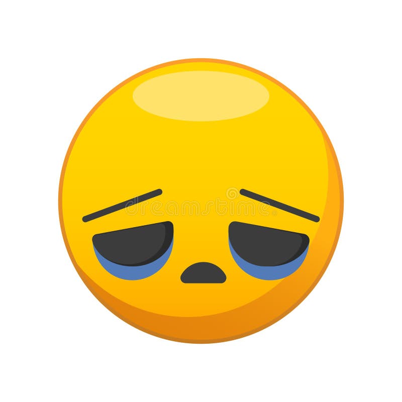 Vector Illustration of a Yellow Depressed Face. Stock Vector ...