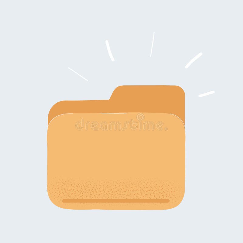 Vector Illustration of Yellow File Folder Icon Isolated on White Stock ...