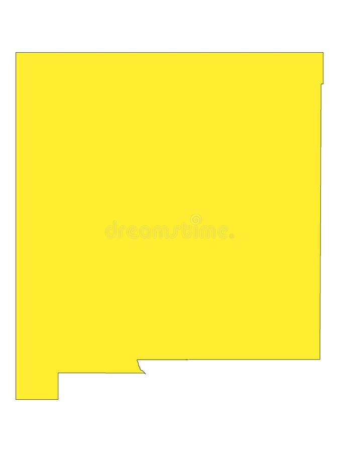 Yellow Map of US State of New Mexico Stock Vector - Illustration of ... Yellow Map of US State of New Mexico Stock Vector - Illustration of ...