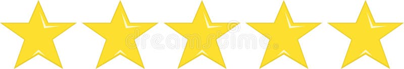 Vector Illustration Yellow 5 Stars Rating Stock Vector - Illustration ...