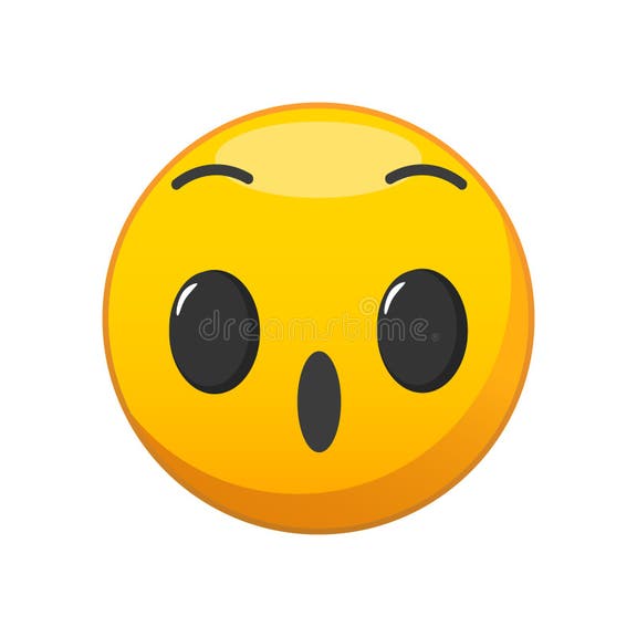 Vector Illustration of a Yellow Surprised Face. Stock Vector ...