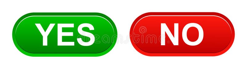 Yes no buttons stock vector. Illustration of color, buttons - 121146827