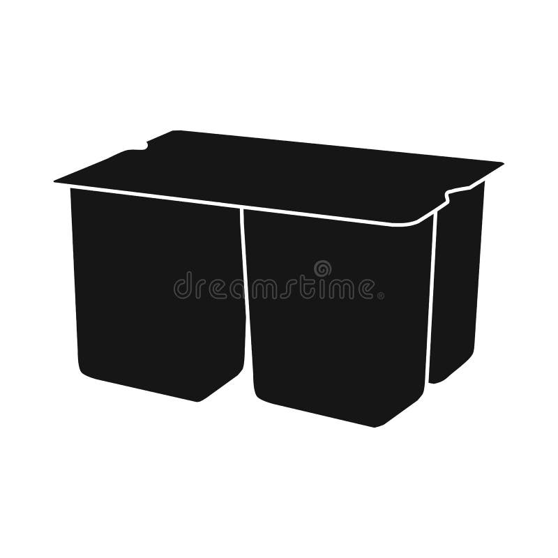 Vector Illustration of Yogurt and Package Symbol. Collection of Yogurt ...